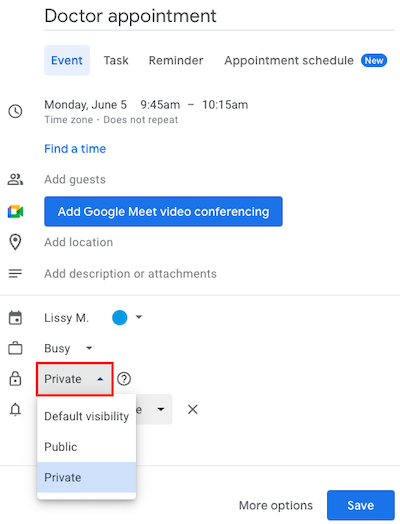 How can I control the privacy of my synced events with calendar sync? - Knowledge Base | Pipedrive